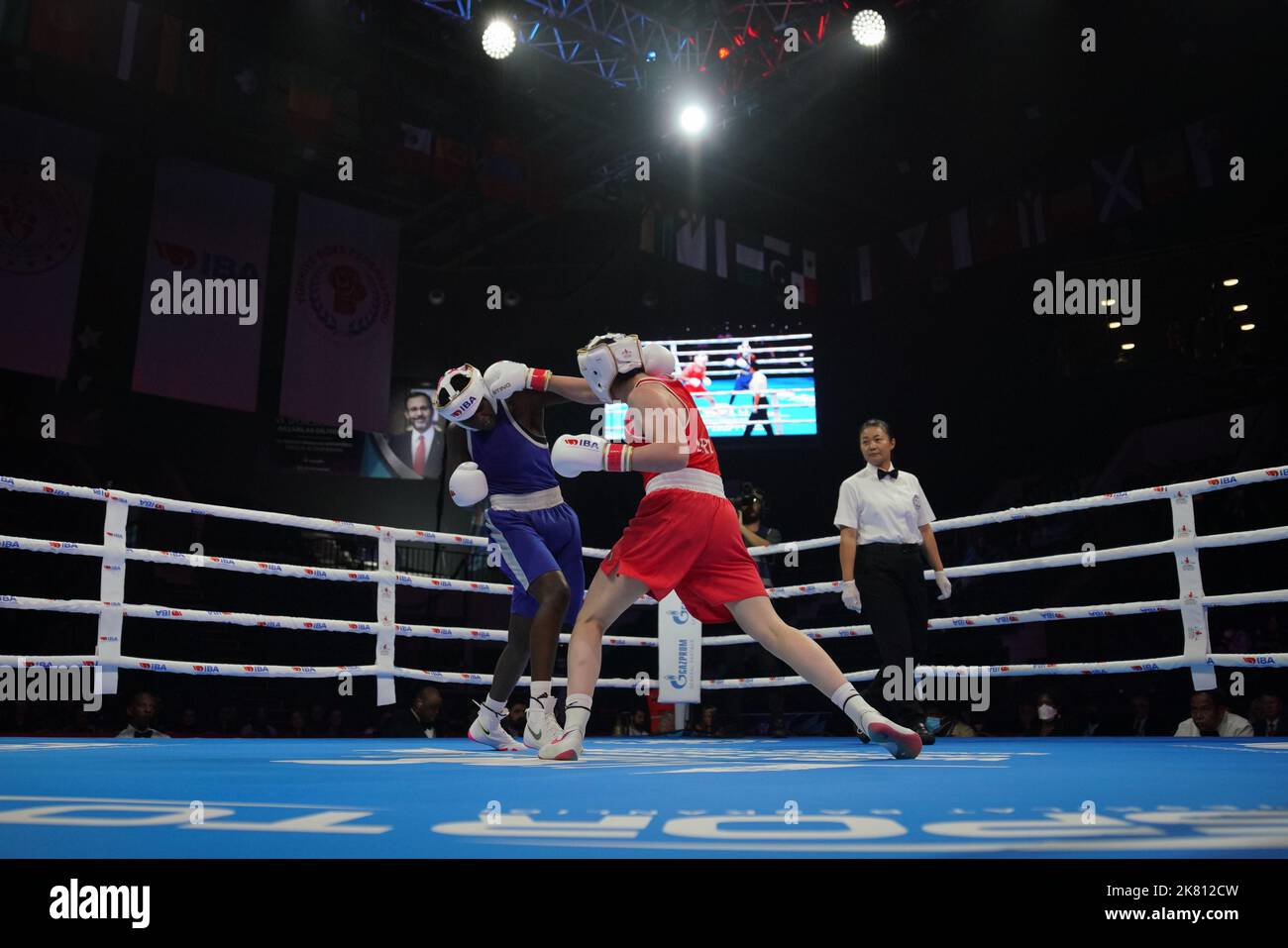 ISTANBUL, TURKEY - MAY 19, 2022: ORourke Lisa Edel (Red) and Panguane ...