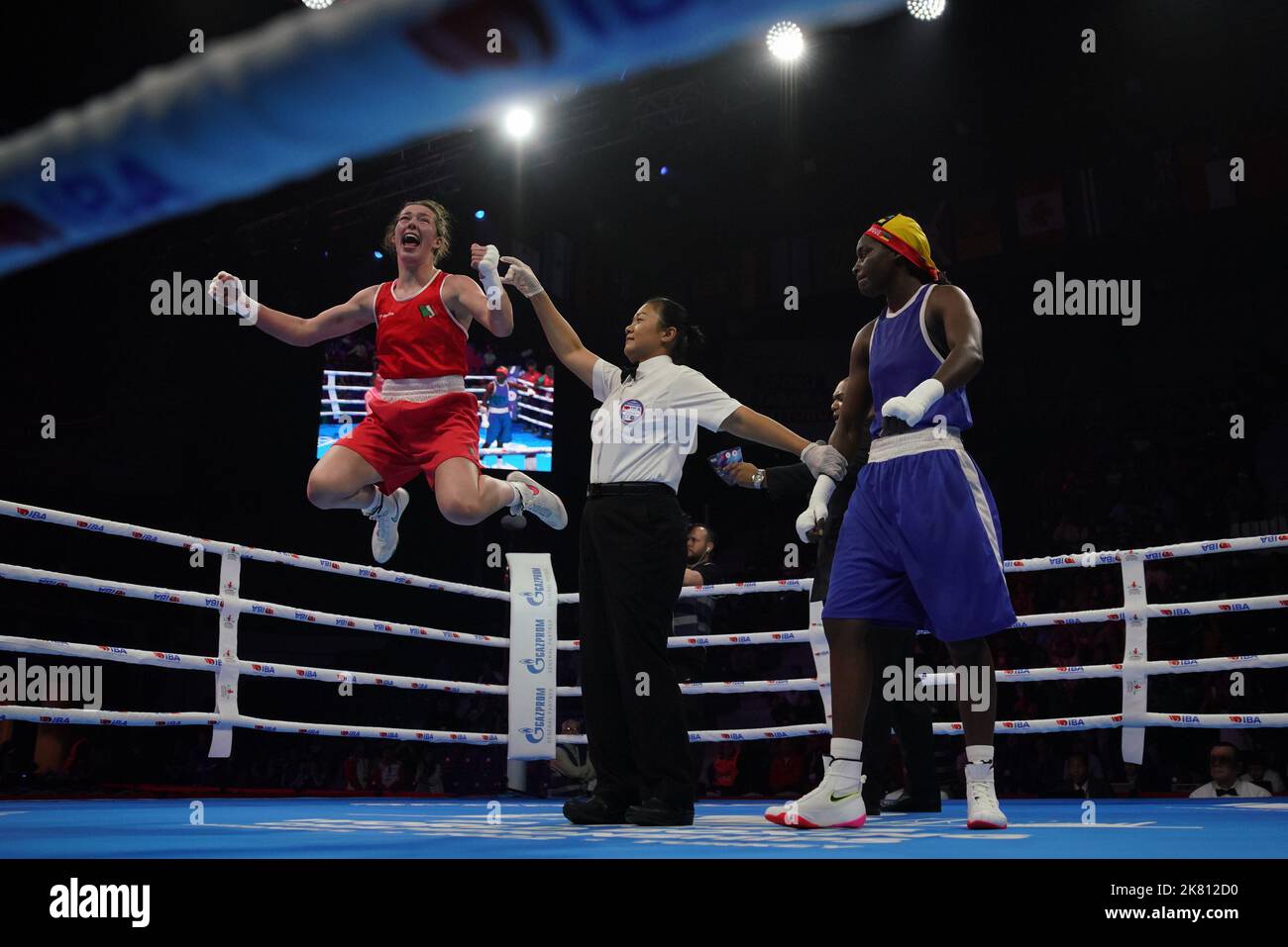 ISTANBUL, TURKEY - MAY 19, 2022: ORourke Lisa Edel (Red) and Panguane ...