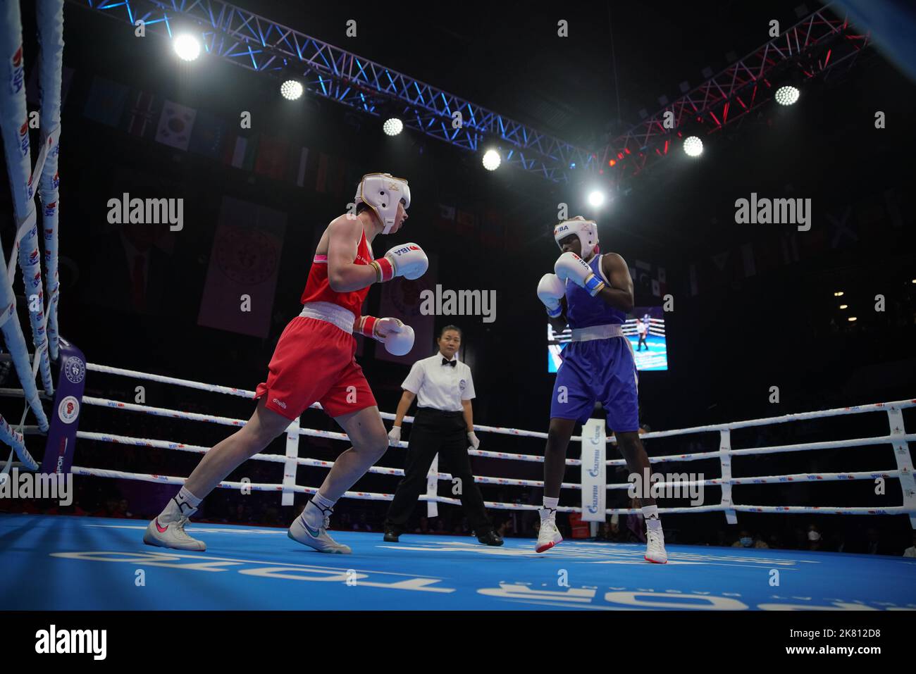 ISTANBUL, TURKEY - MAY 19, 2022: ORourke Lisa Edel (Red) and Panguane ...