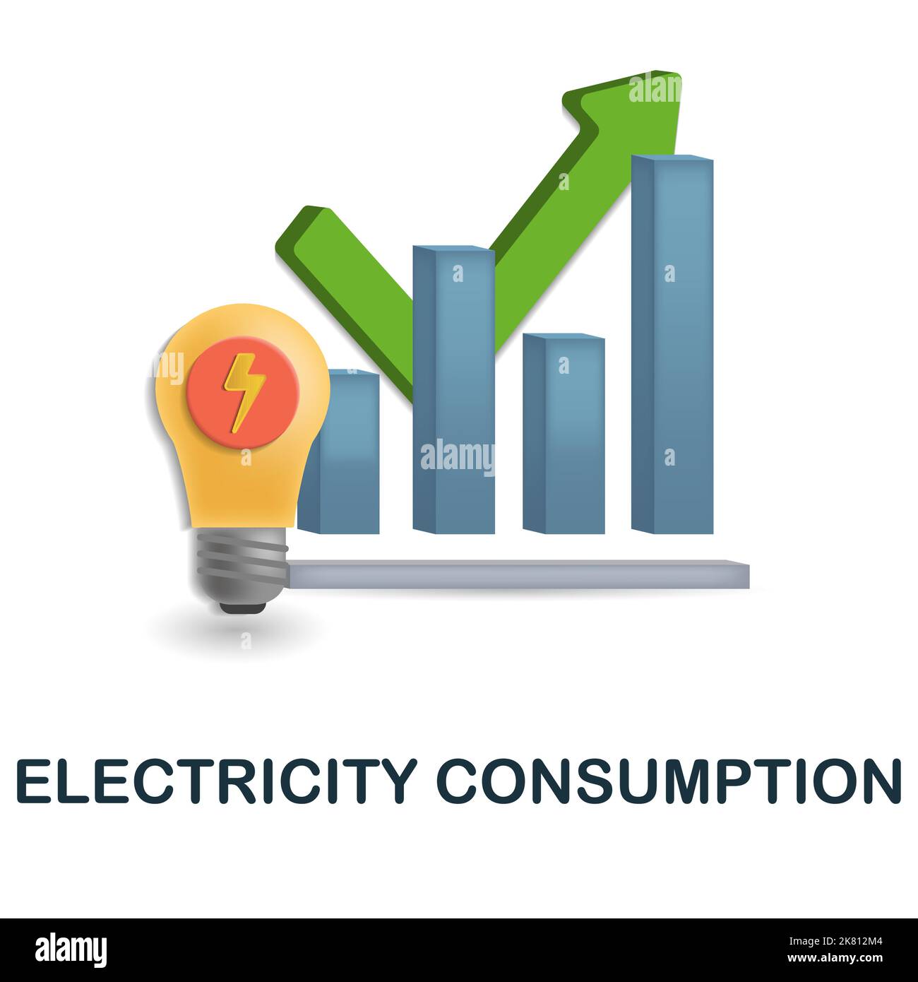 Electricity Consumption icon. 3d illustration from ecology and energy collection. Creative ...
