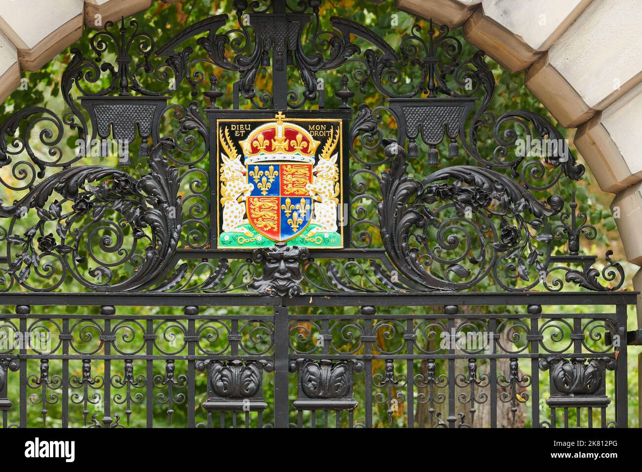 Closed gates at the back entrance to King's college, university of ...