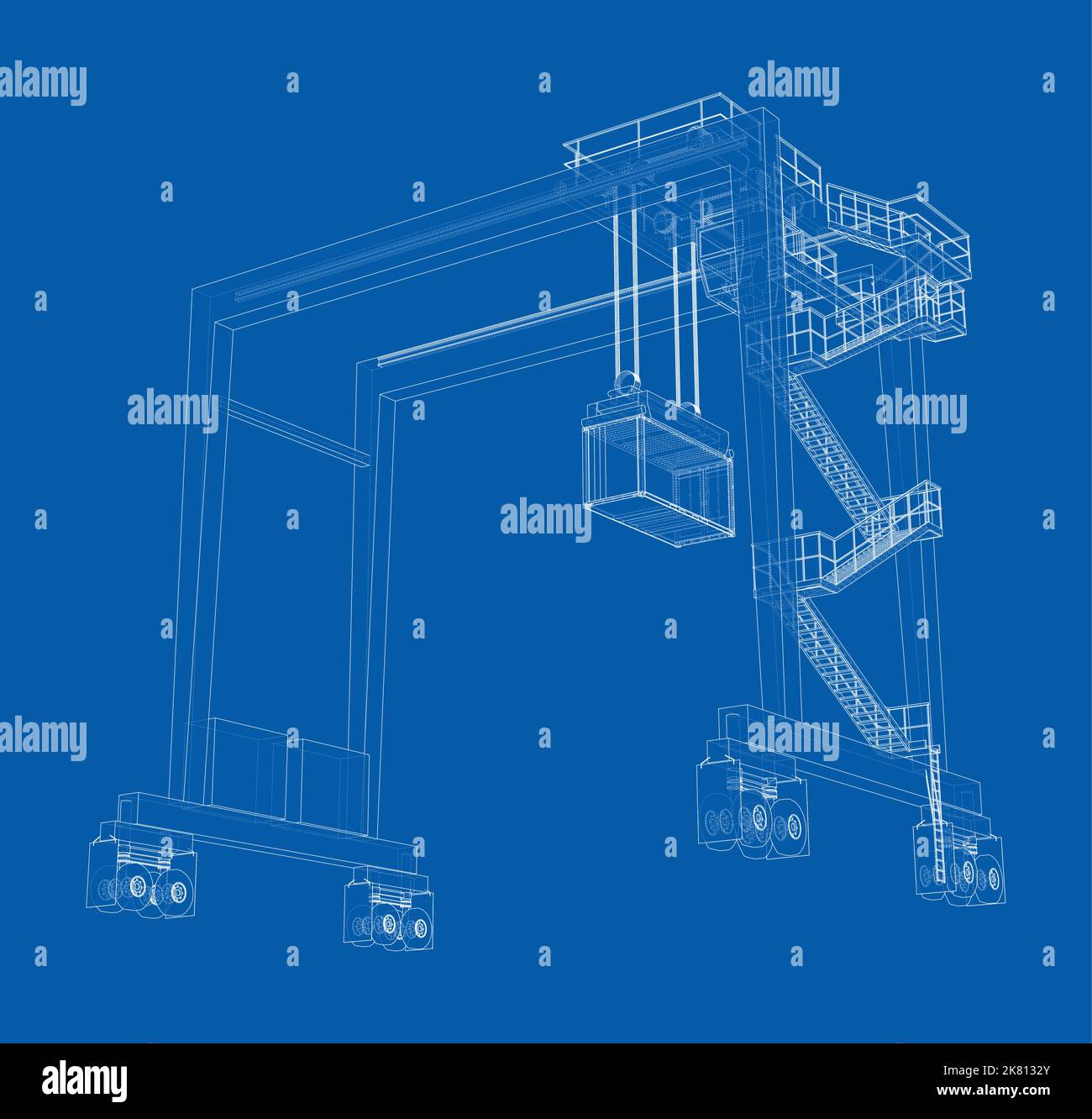 Port cargo crane. Vector Stock Vector Image & Art - Alamy