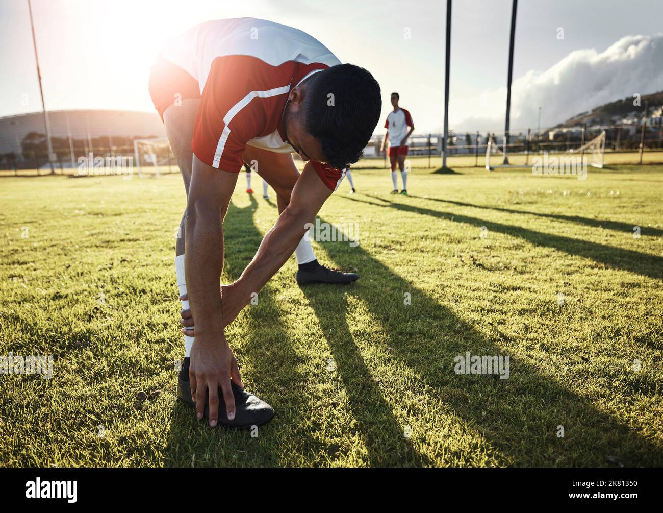 Soccer football player legs stadium hi-res stock photography and images ...