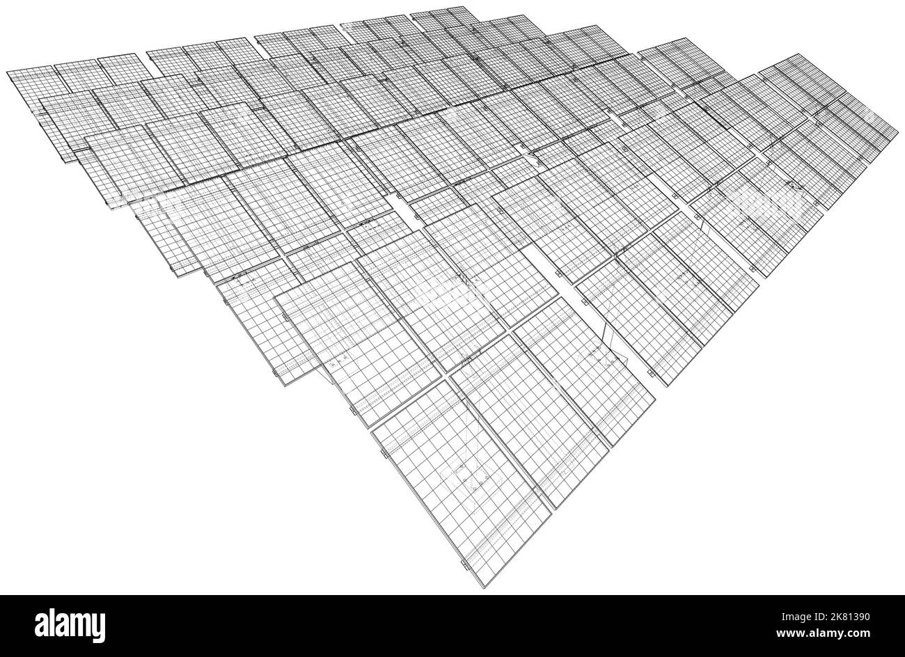 Solar Panel Field. Vector Stock Vector Image & Art - Alamy