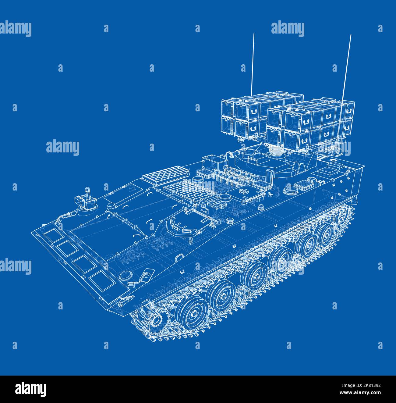 Military track missle system. Vector Stock Vector Image & Art - Alamy