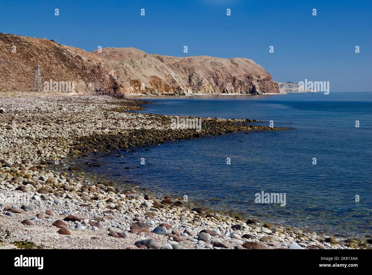 Campo el Faro beach, Gulf of California (Sea of Cortez) coastline south ...