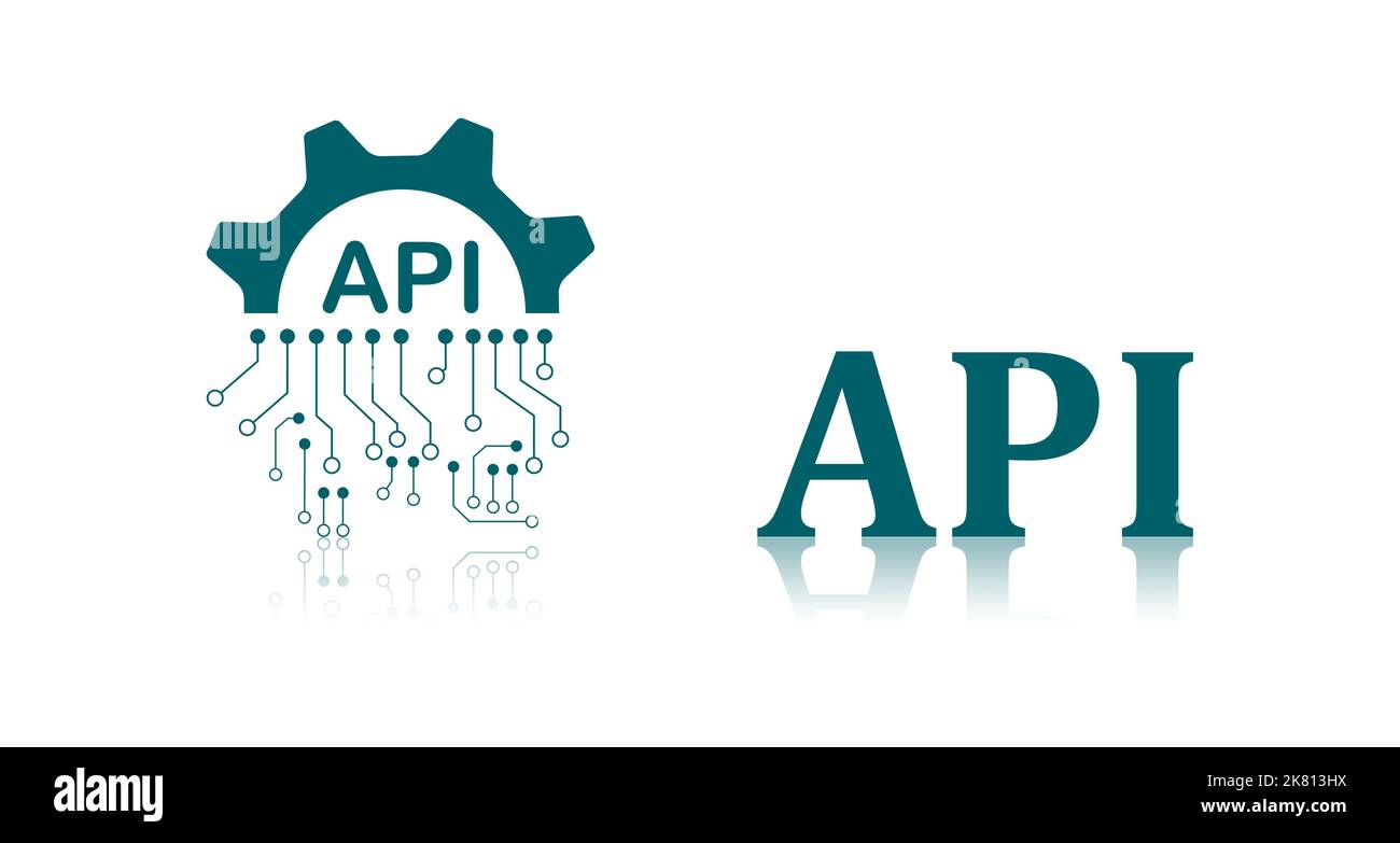 Illustration of an api concept Stock Photo - Alamy