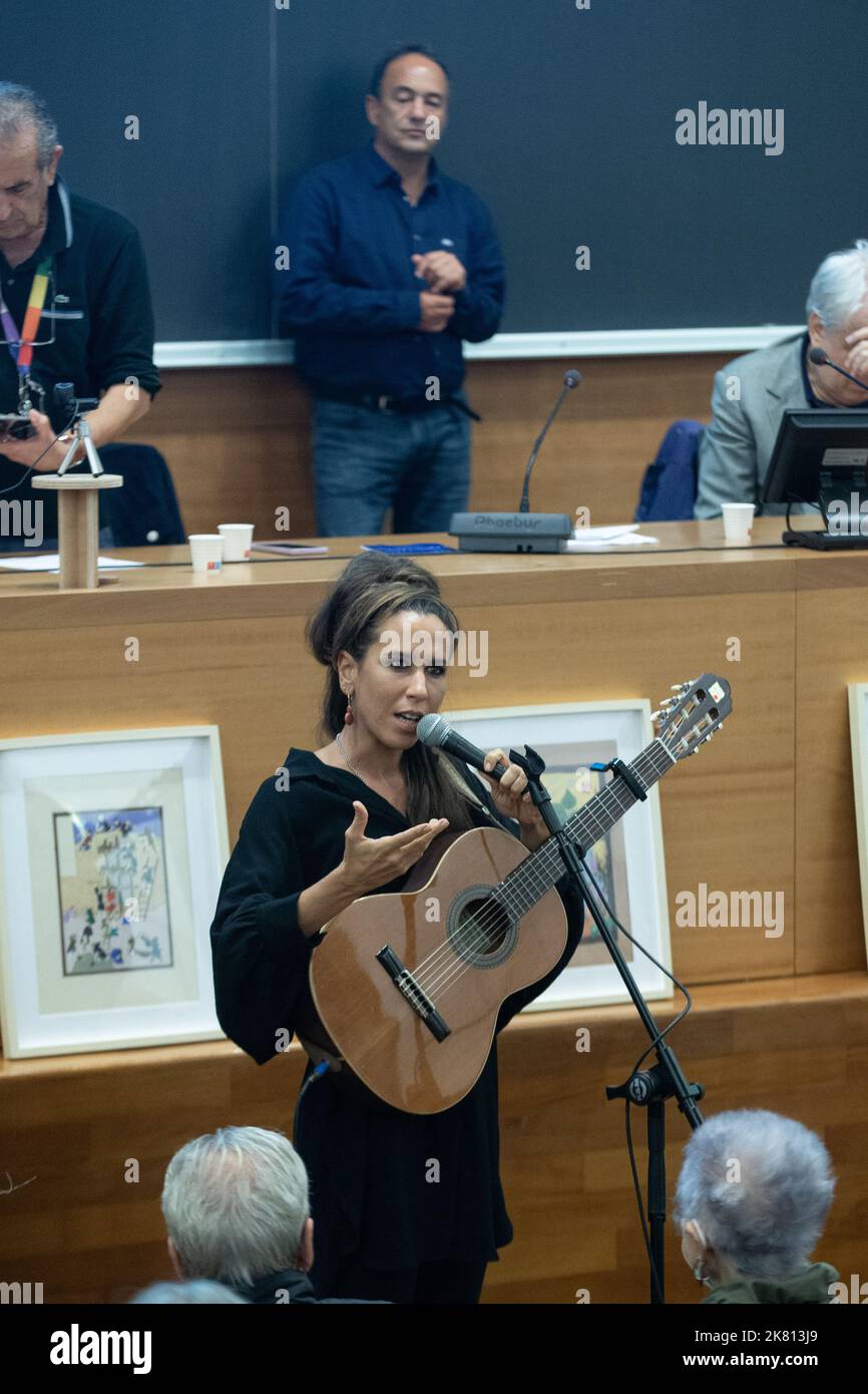 Rome, Italy. 19th Oct, 2022. Italian singer Lavinia Mancusi during ...
