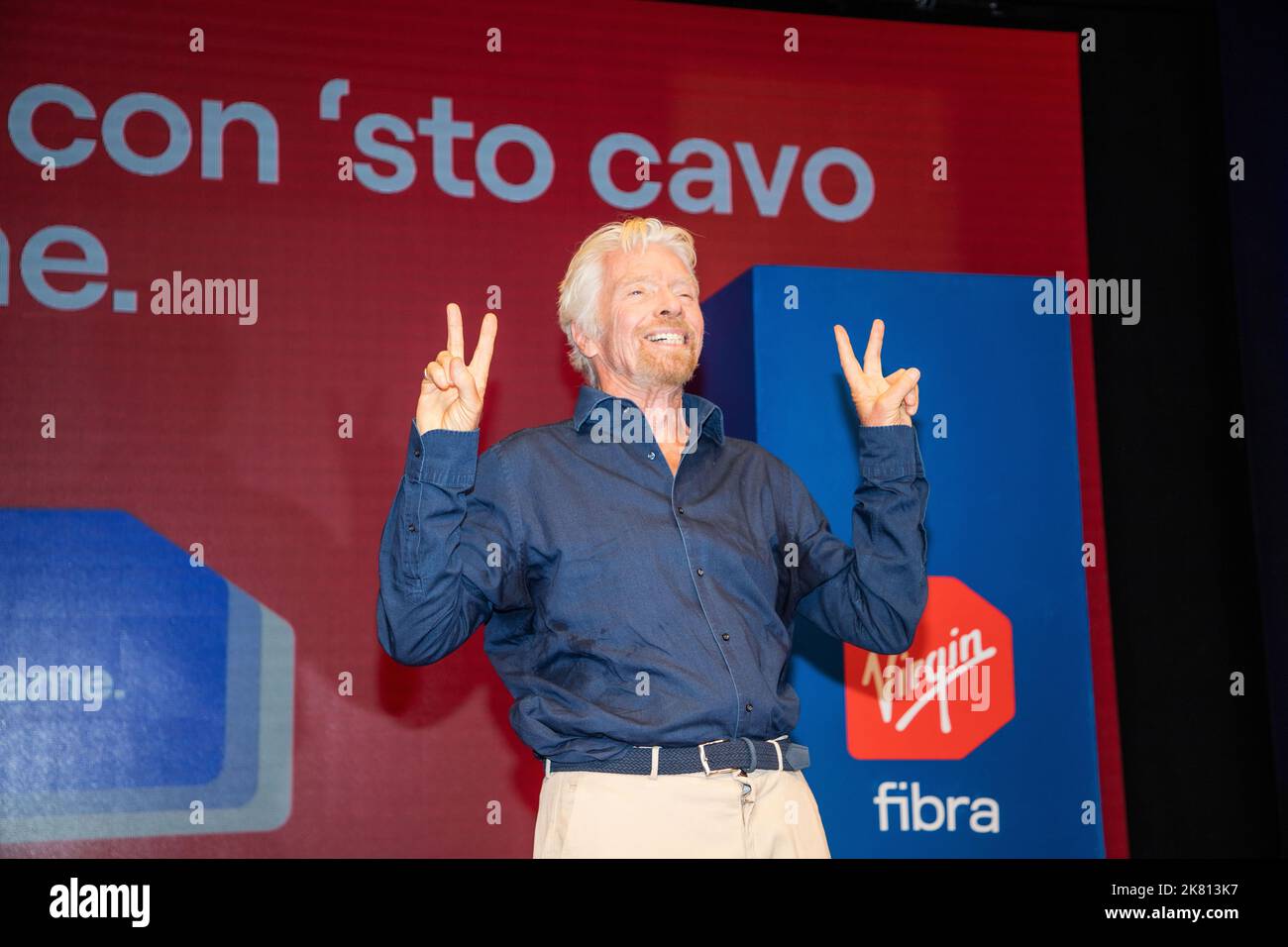 Milan, Italy. 18th Oct, 2022. Sir Richard Branson & Tom Mockridge - CEO ...