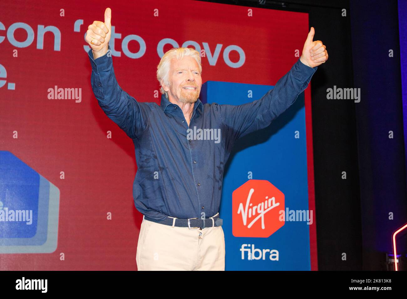 Milan, Italy. 18th Oct, 2022. Sir Richard Branson & Tom Mockridge - CEO ...