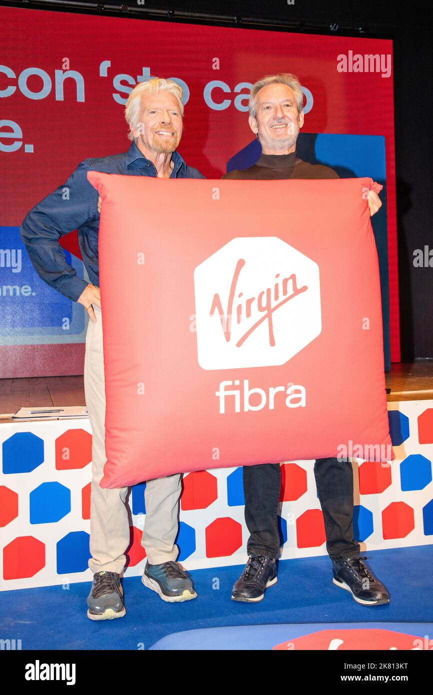 Milan, Italy. 18th Oct, 2022. Sir Richard Branson & Tom Mockridge - Ceo ...