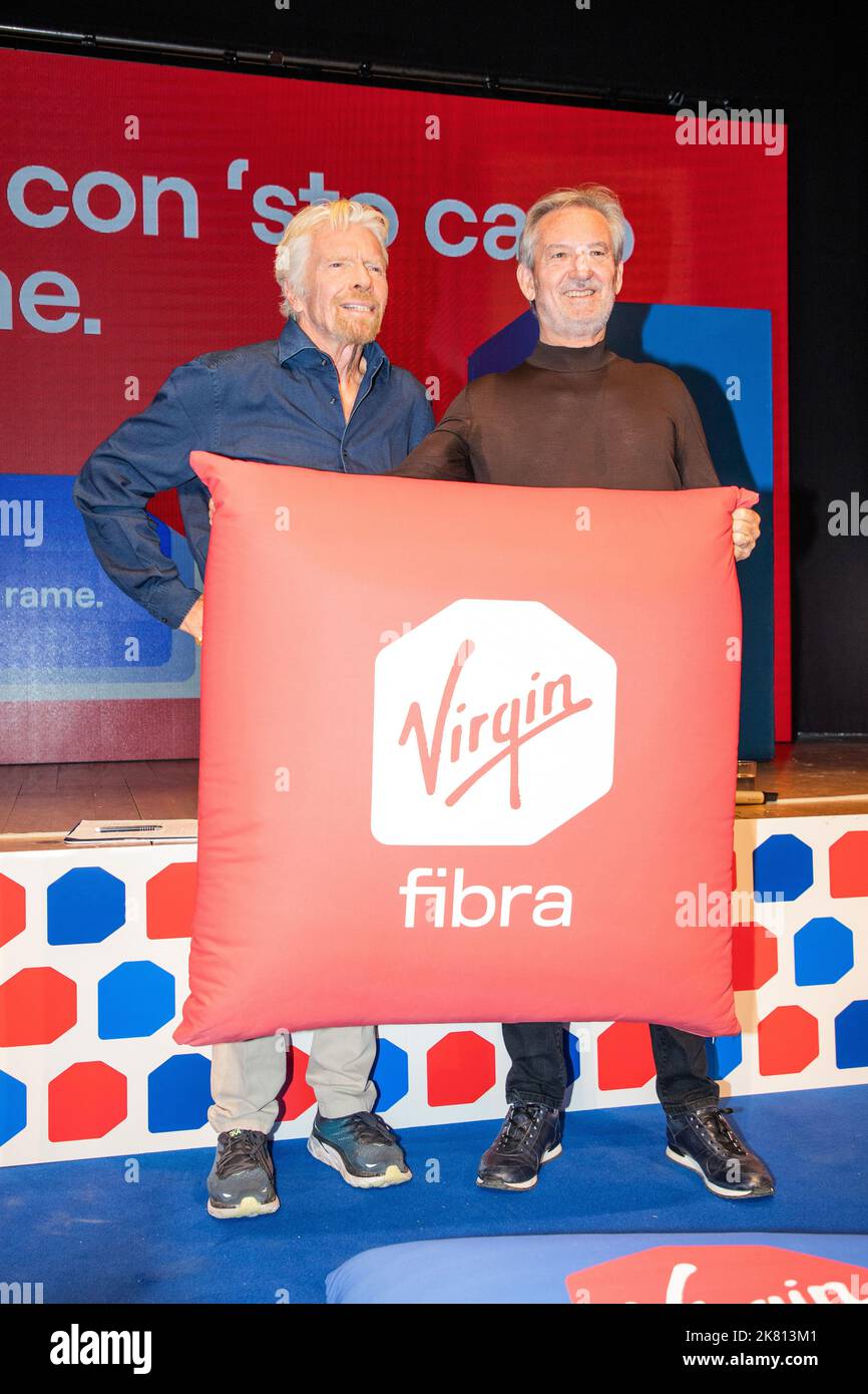 Milan, Italy. 18th Oct, 2022. Sir Richard Branson & Tom Mockridge - Ceo ...
