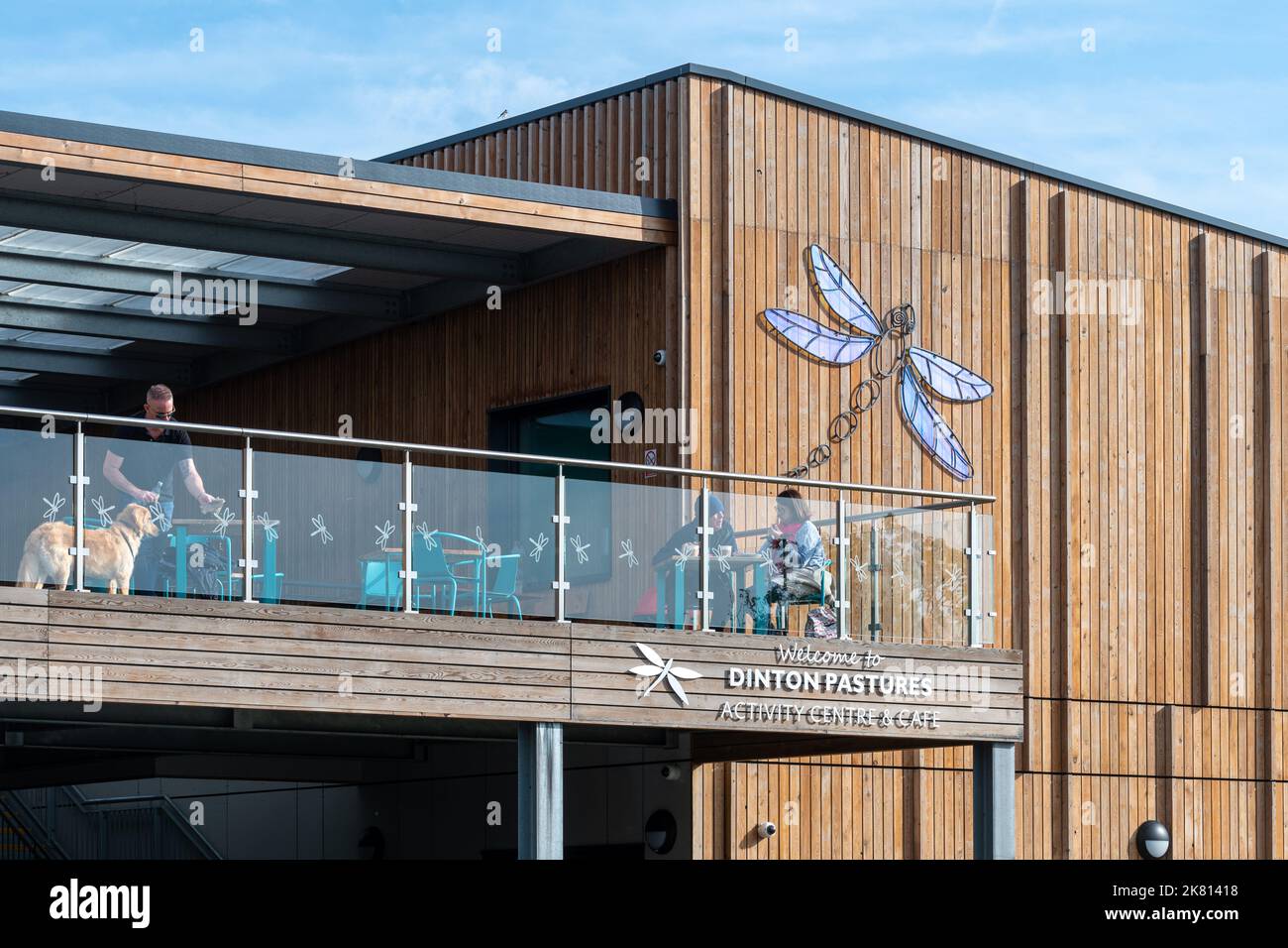 Dinton Pastures Country Park, the Activity Centre and cafe, a visitor ...