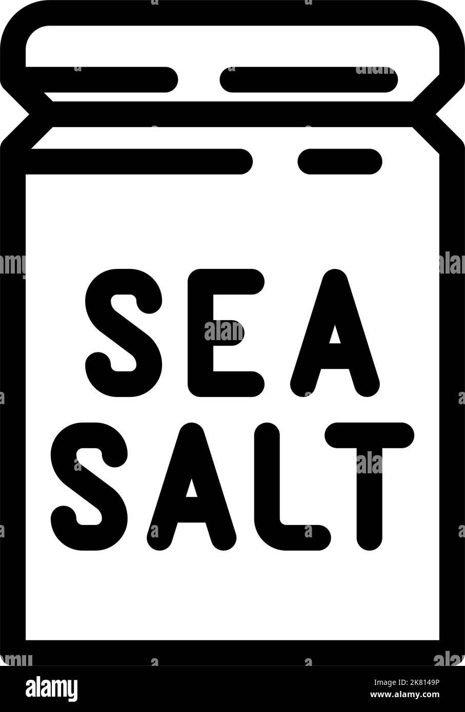 sea salt line icon vector illustration Stock Vector Image & Art - Alamy