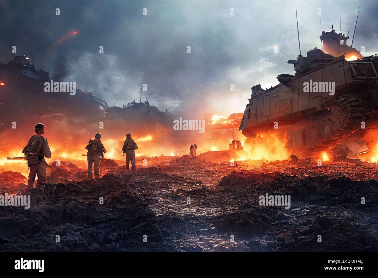 War explosions tanks hi-res stock photography and images - Alamy