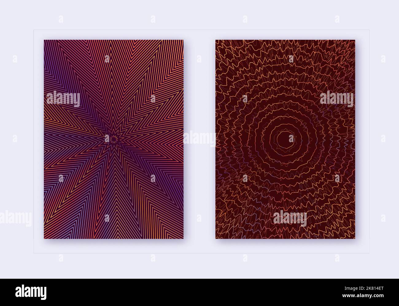 Cover design template set. Abstract lines modern brochure layout ...