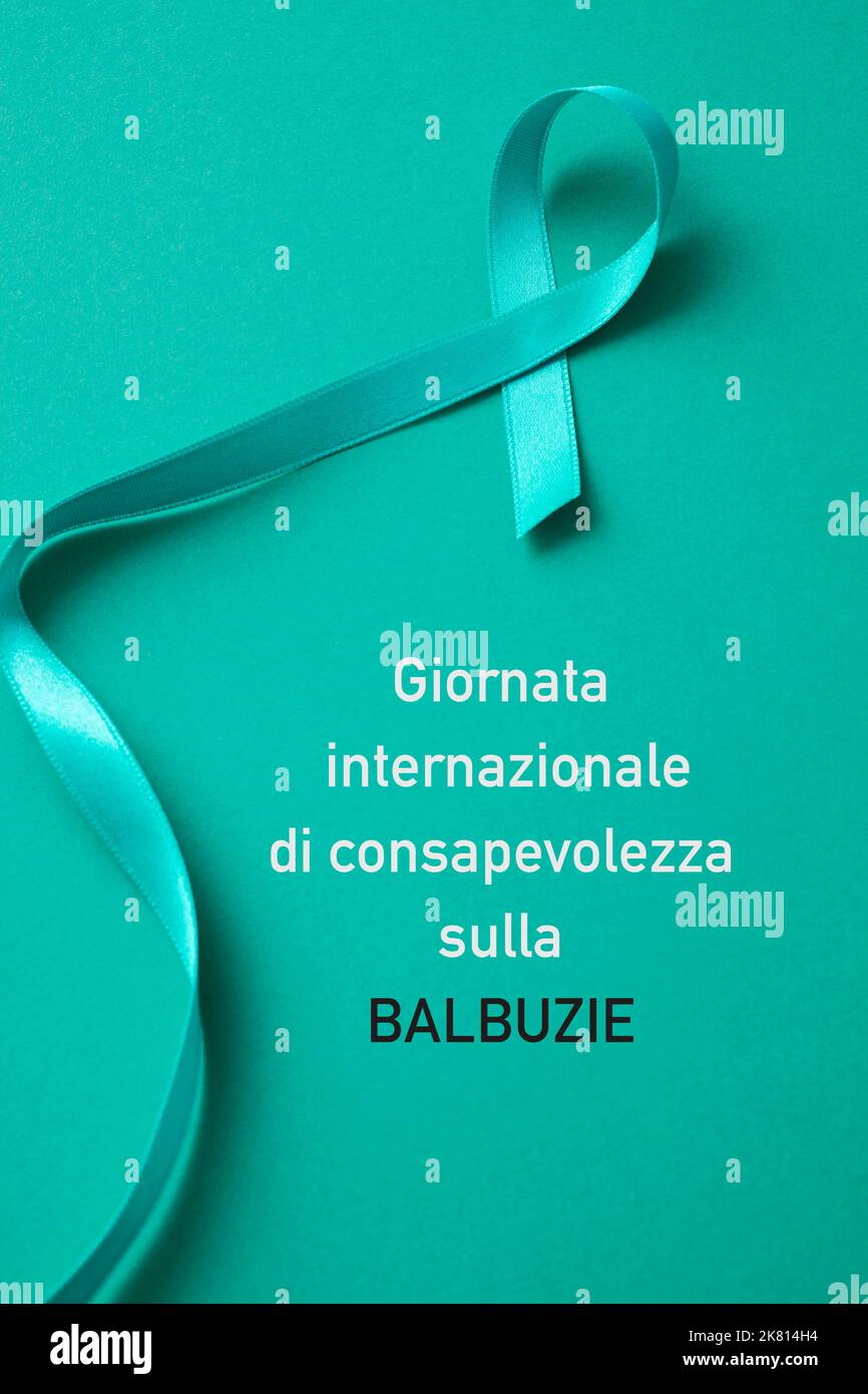the text international stuttering awareness day written in italian and ...