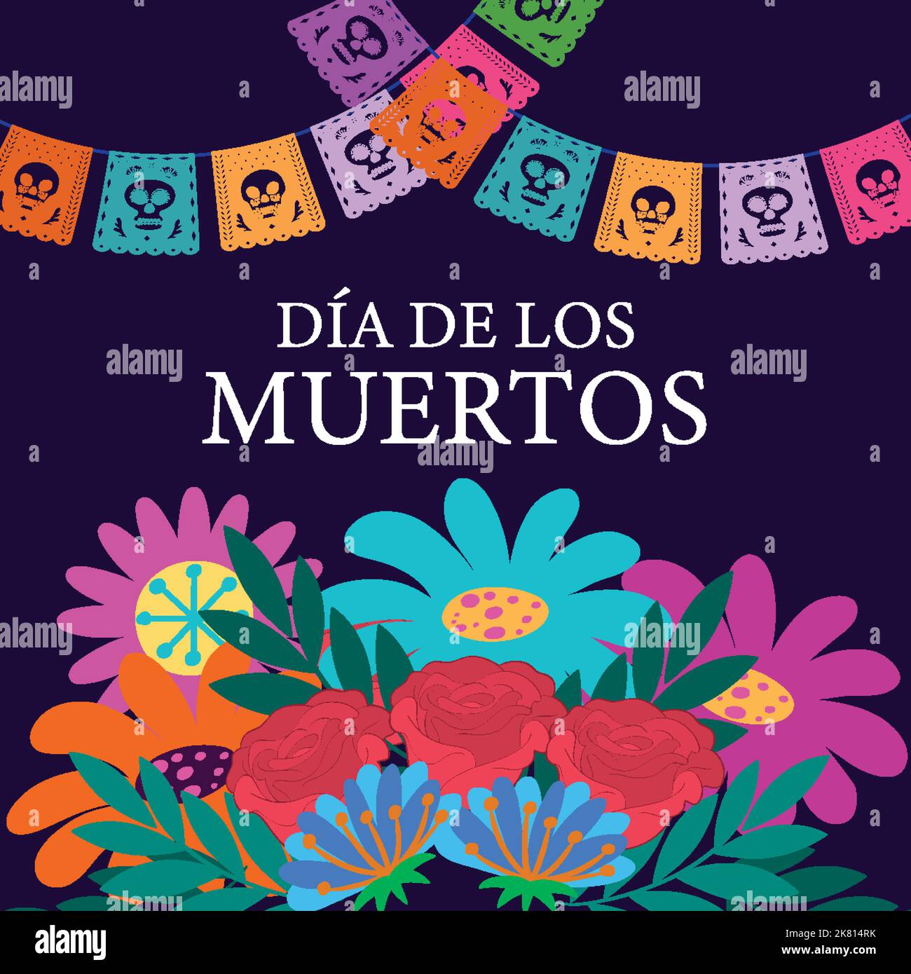 Day of the Dead poster design illustration Stock Vector Image & Art - Alamy