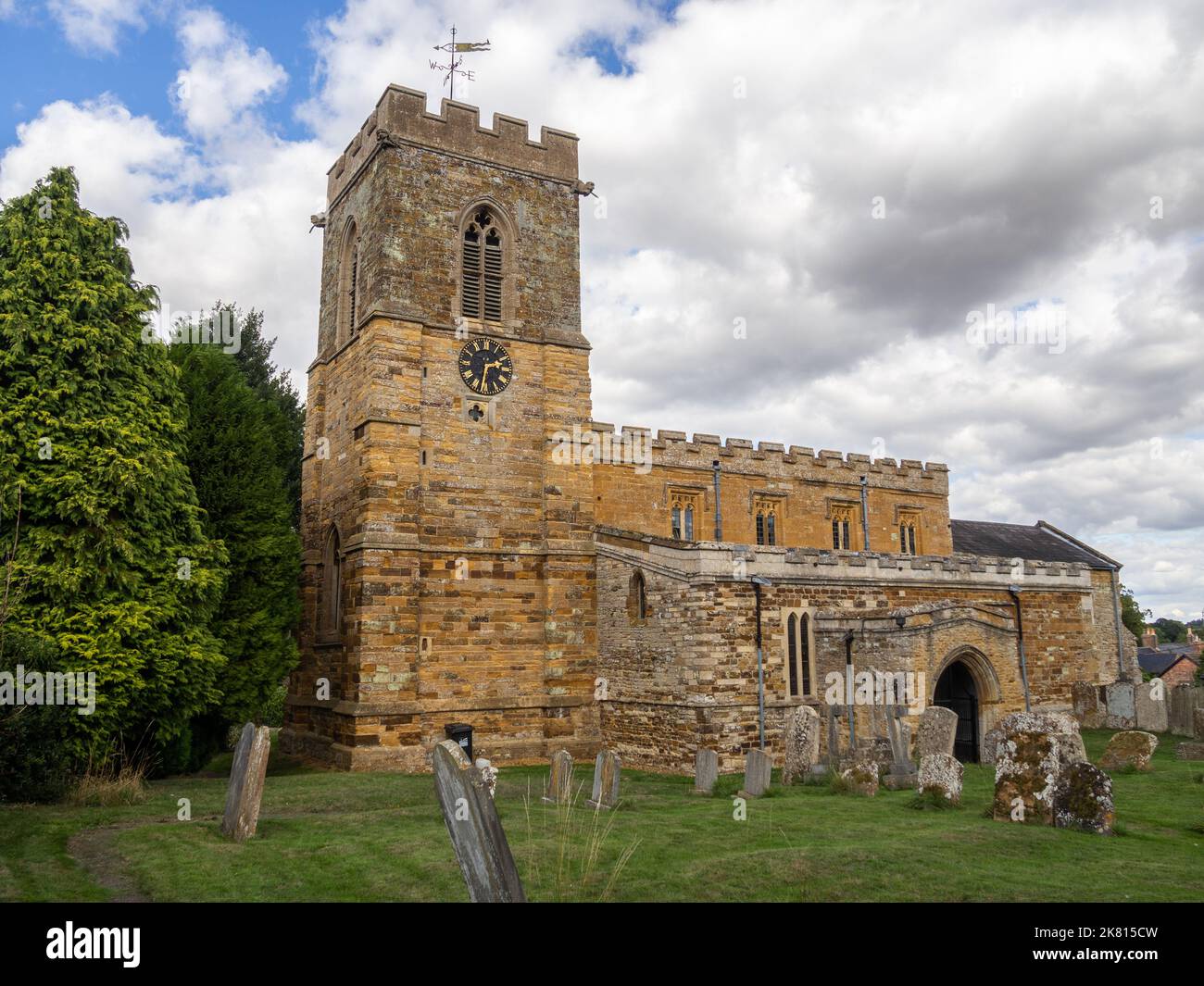 Exterior of the church of St Mary and All Saints in the village of ...