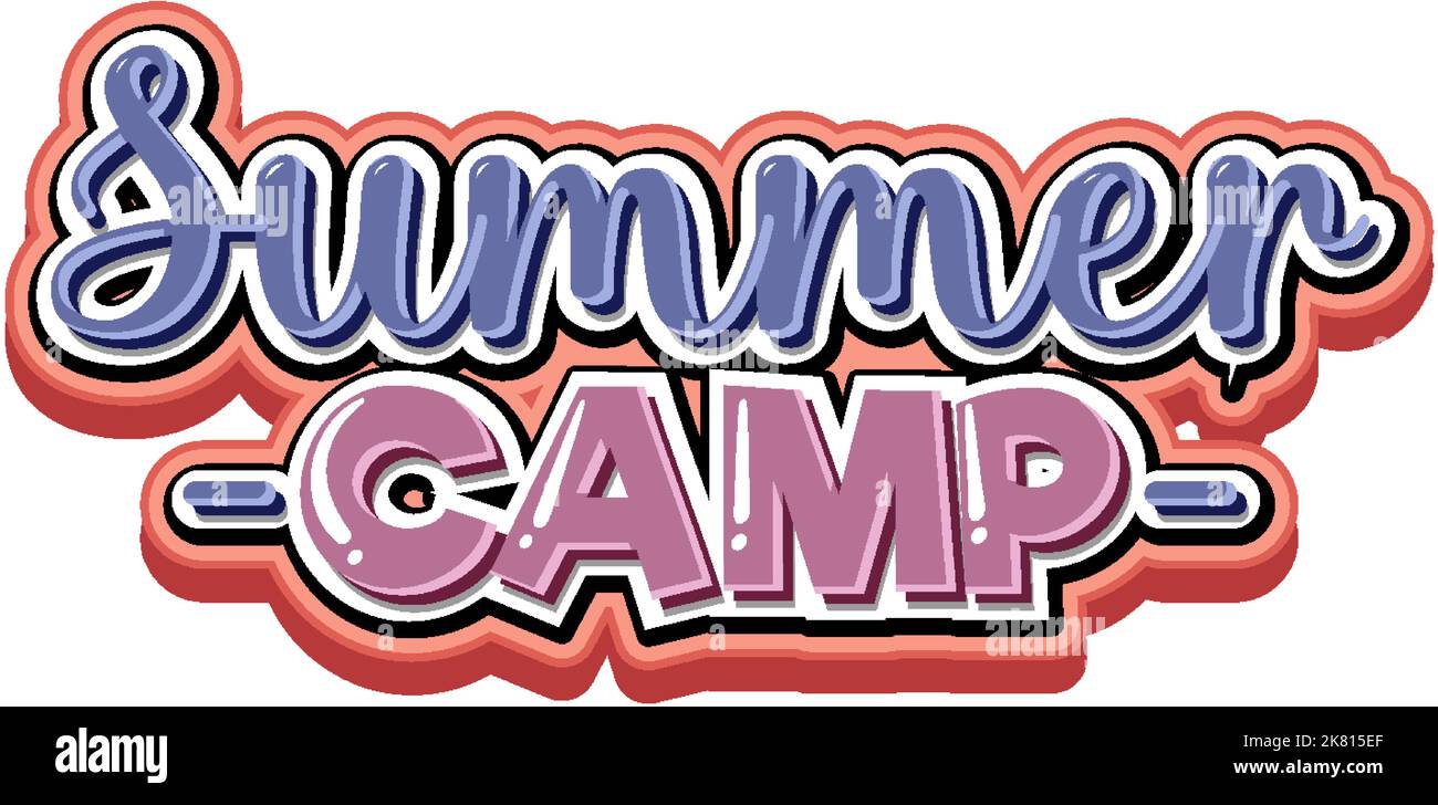 Font design for word summer camp illustration Stock Vector Image & Art ...