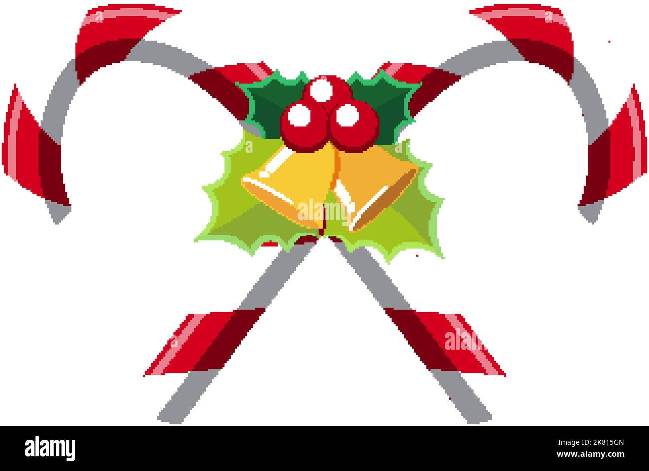 Christmas cane candy crossed illustration Stock Vector Image & Art - Alamy