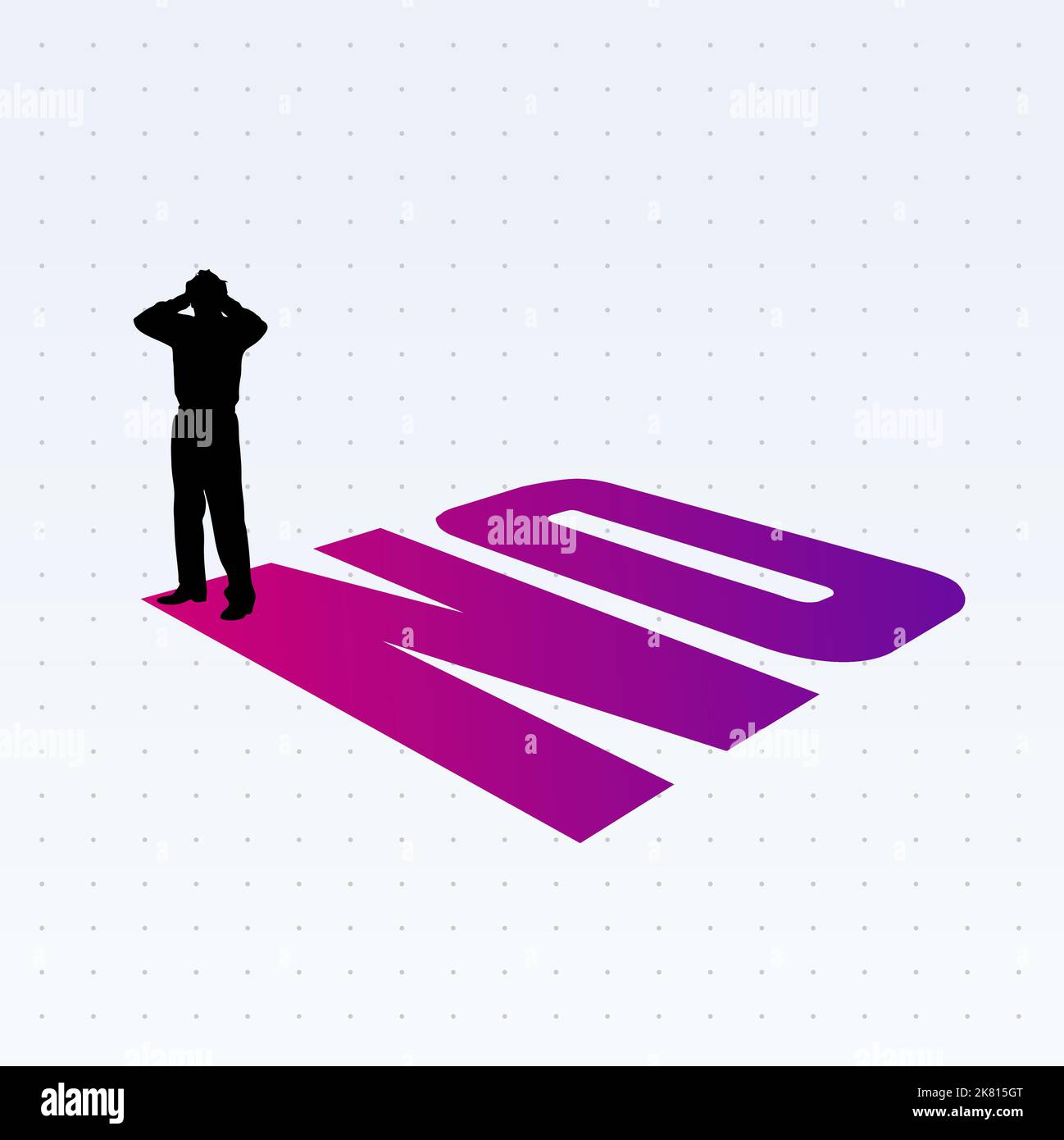 Bussiness NO, Firm Negotiation. Stressful NO for an Answer Symbol Stock ...