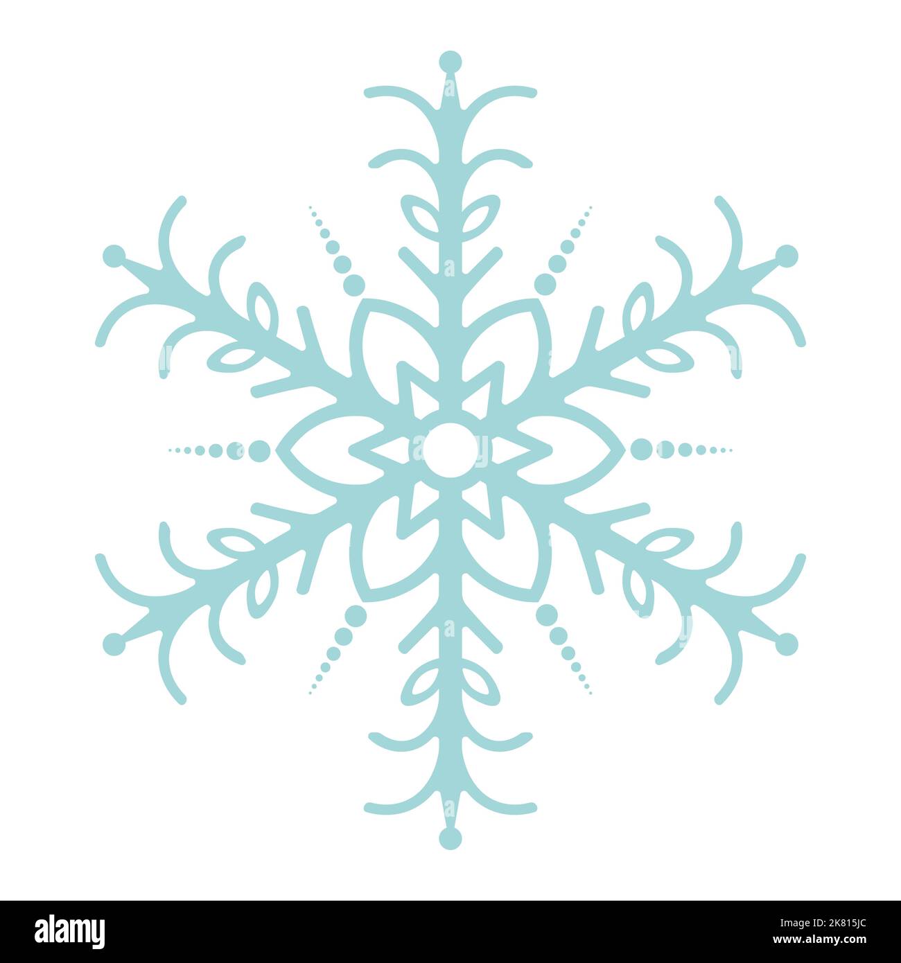 Snowflake. Festive ornament. Vector illustration. Isolated white ...