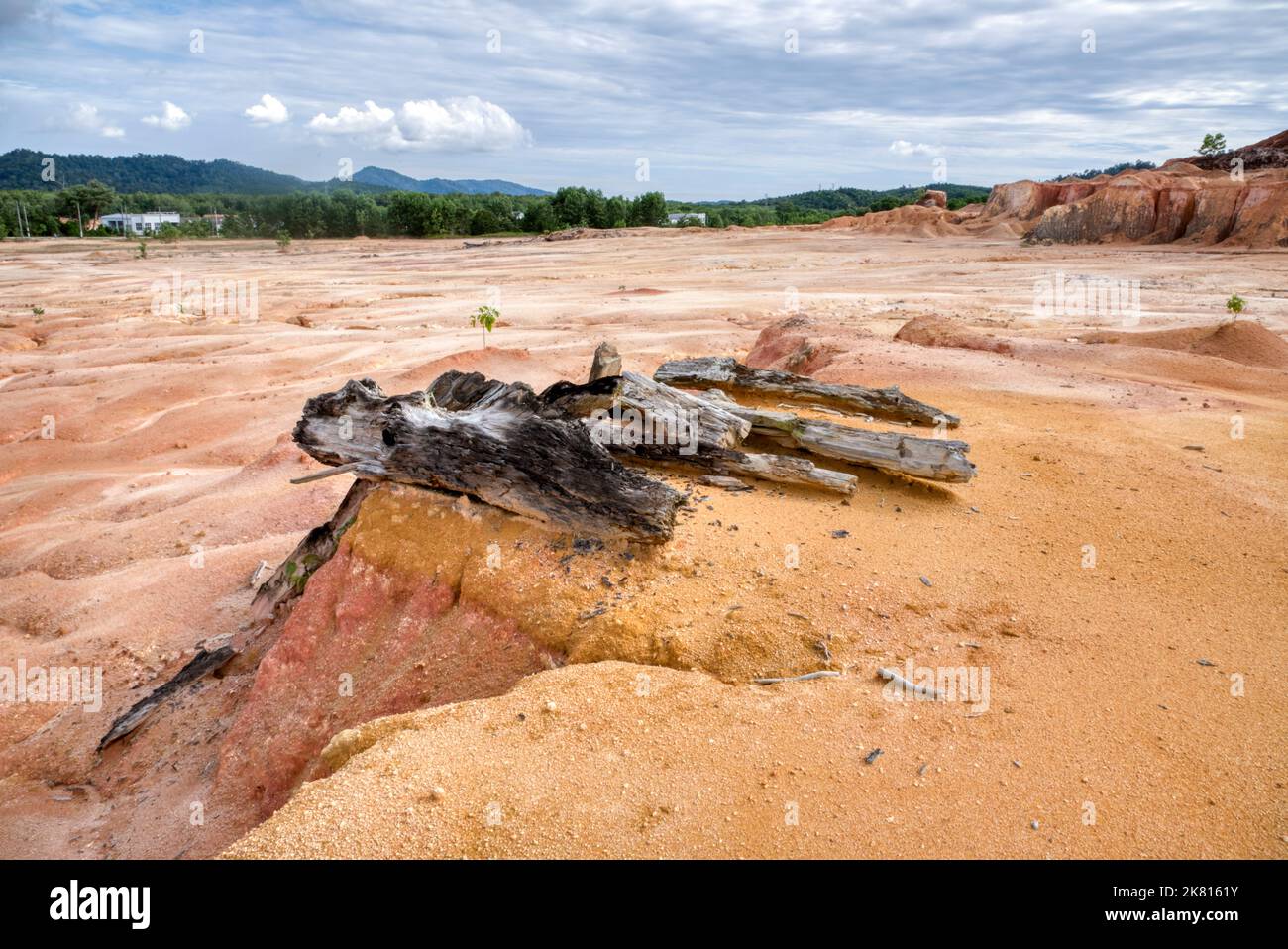 scene of the soil erosion landscape Stock Photo - Alamy