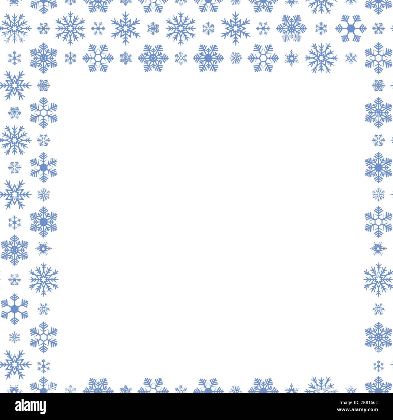 Snowflakes. Seamless square grid. Repeating vector pattern. Isolated ...