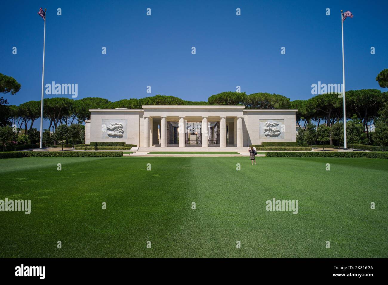 The World War II Sicily-Rome American Cemetery and Memorial site in ...