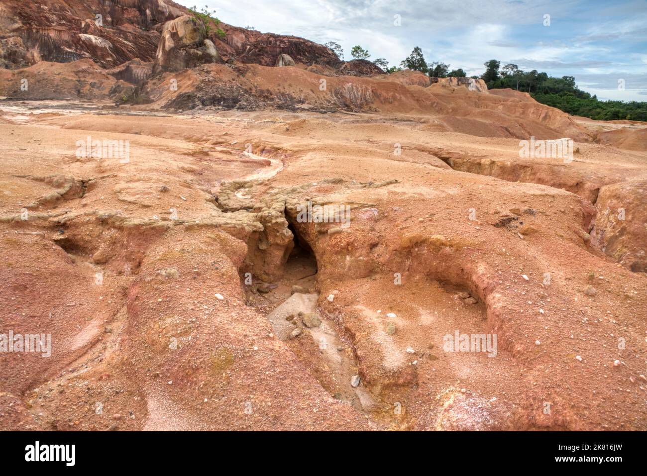scene of the soil erosion landscape Stock Photo - Alamy