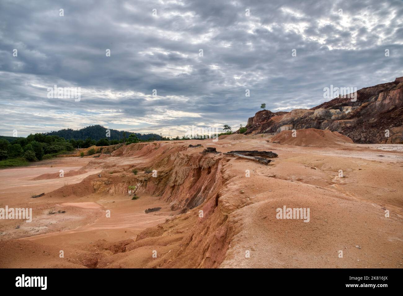 scene of the soil erosion landscape Stock Photo - Alamy