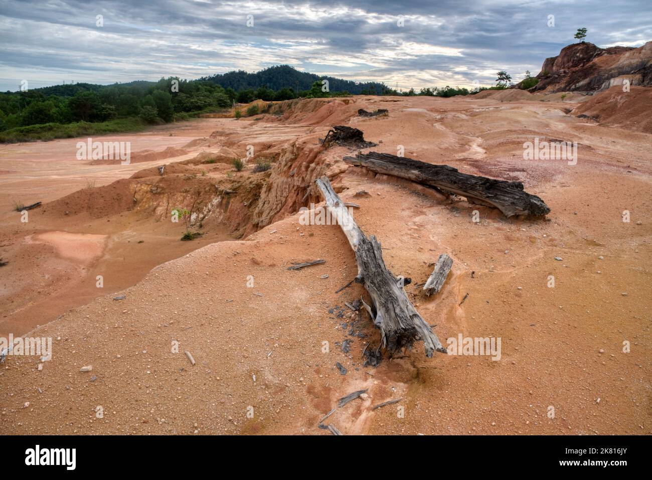 scene of the soil erosion landscape Stock Photo - Alamy