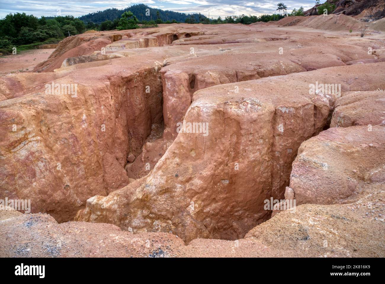 scene of the soil erosion landscape Stock Photo - Alamy