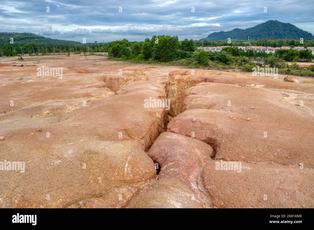 scene of the soil erosion landscape Stock Photo - Alamy