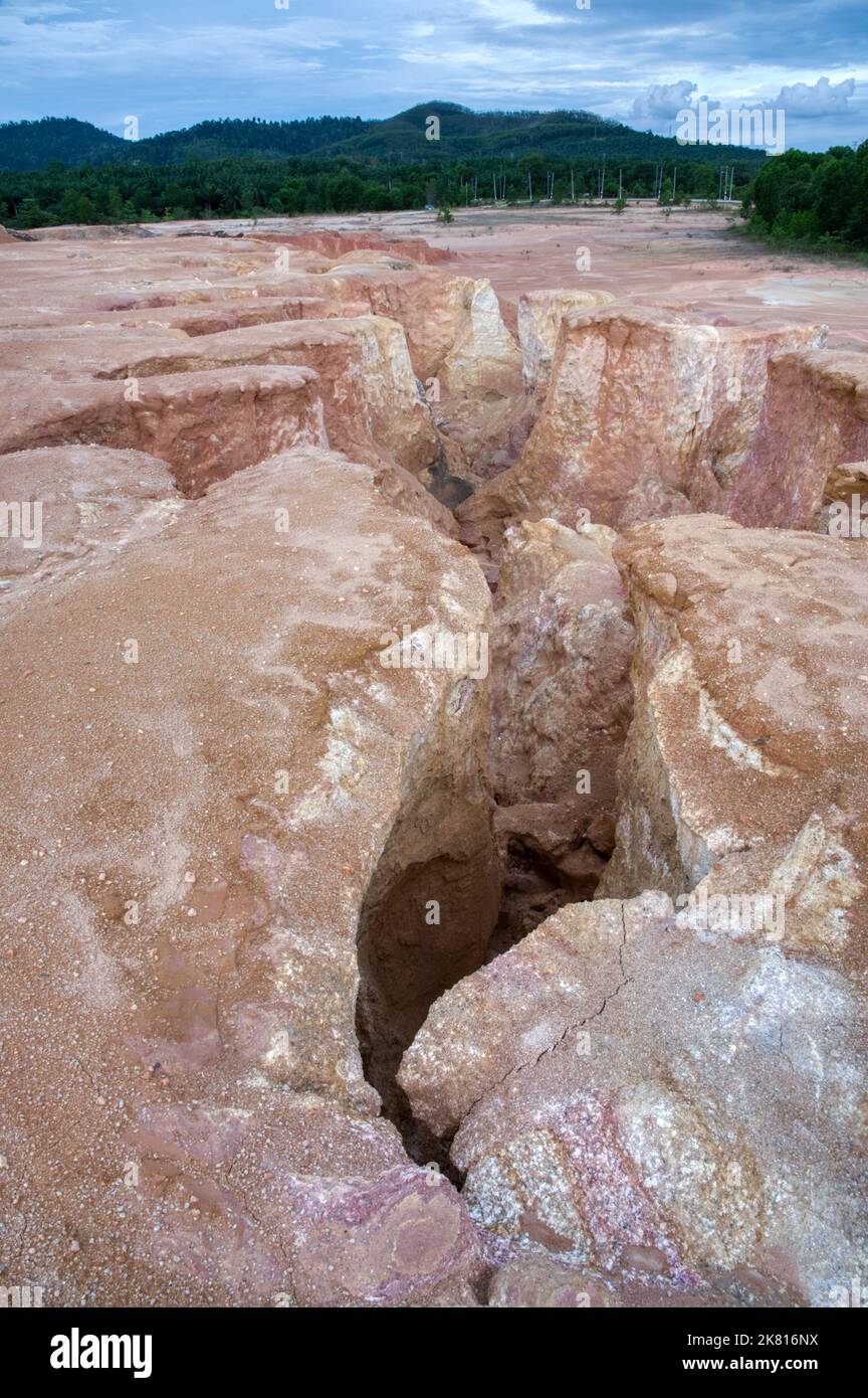 scene of the soil erosion landscape Stock Photo - Alamy