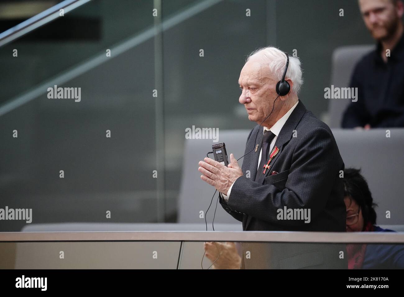 Berlin, Germany. 20th Oct, 2022. Holocaust survivor Roman Schwarzman ...