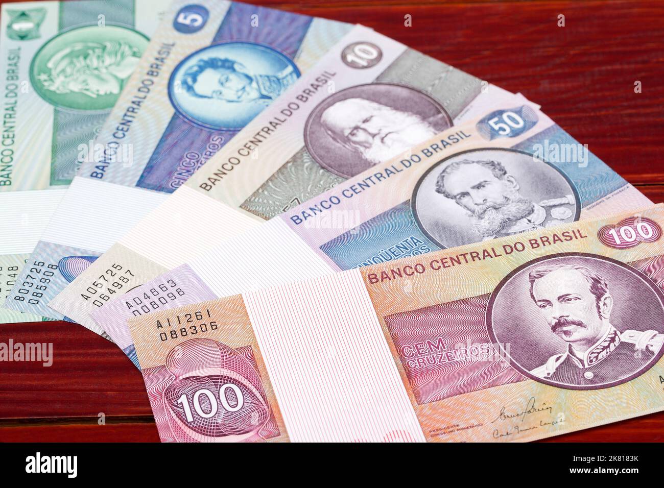 Old Brazilian money - Cruzeiro a business background Stock Photo - Alamy