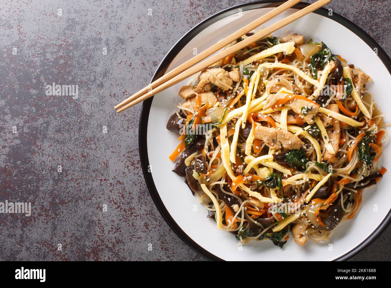 Korean stir fried glass noodles hi-res stock photography and images - Alamy