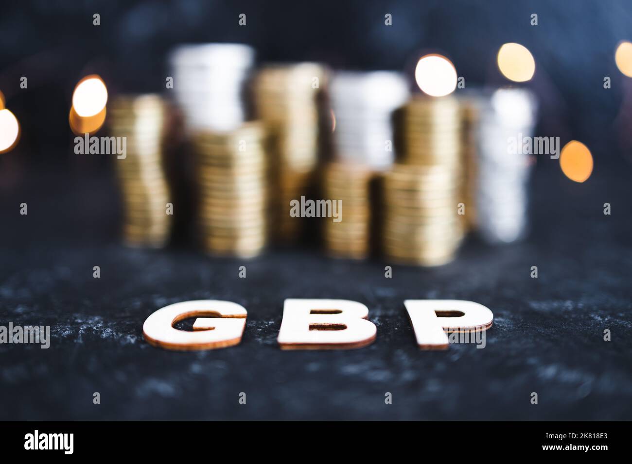 currency exchange rate conceptual image, GBP British pound sterling ...