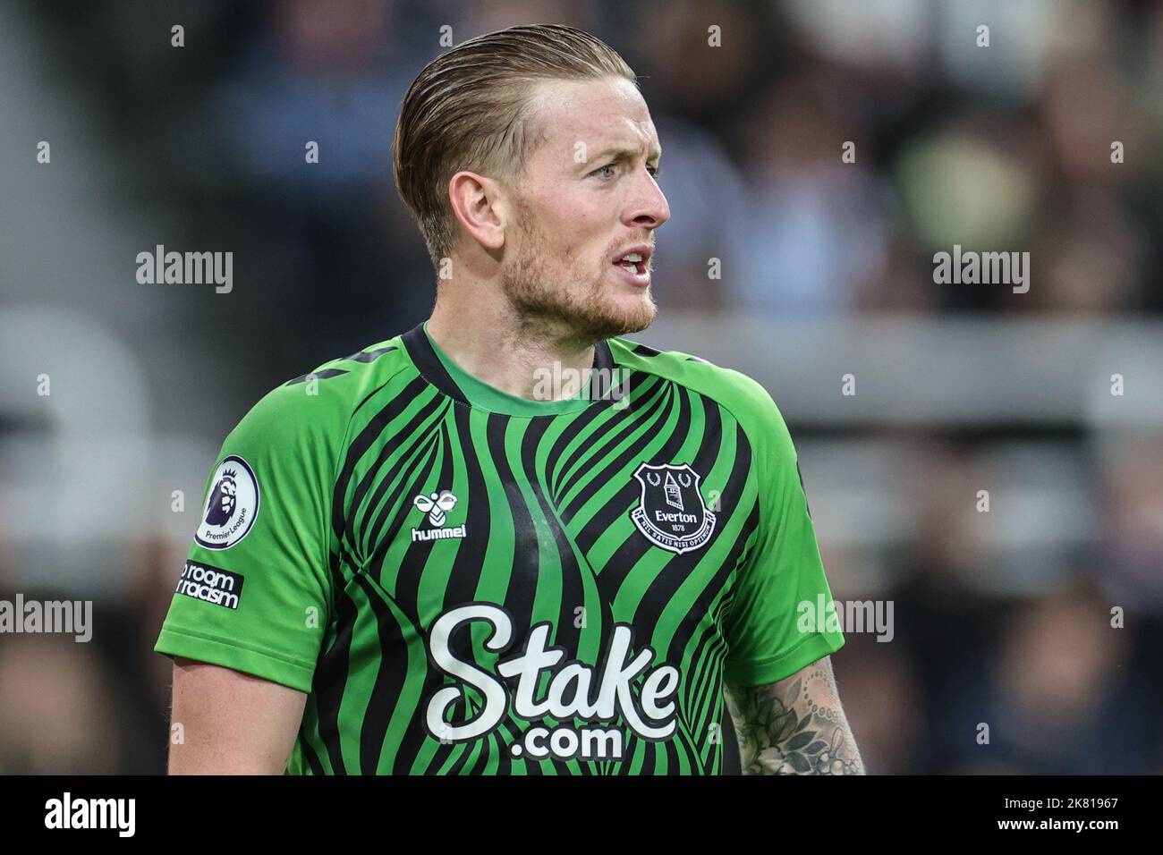 Jordan Pickford #1 of Everton during the Premier League match Newcastle ...
