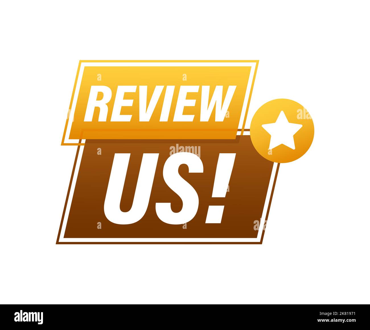 Review us User rating concept. Review and rate us stars. Business ...