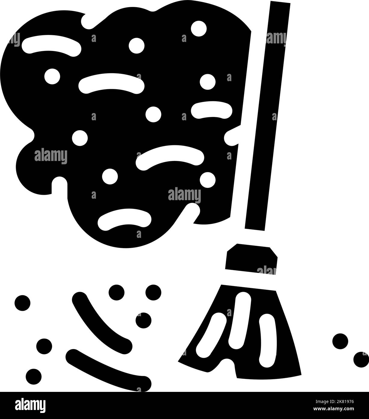 dust home glyph icon vector illustration Stock Vector Image & Art - Alamy