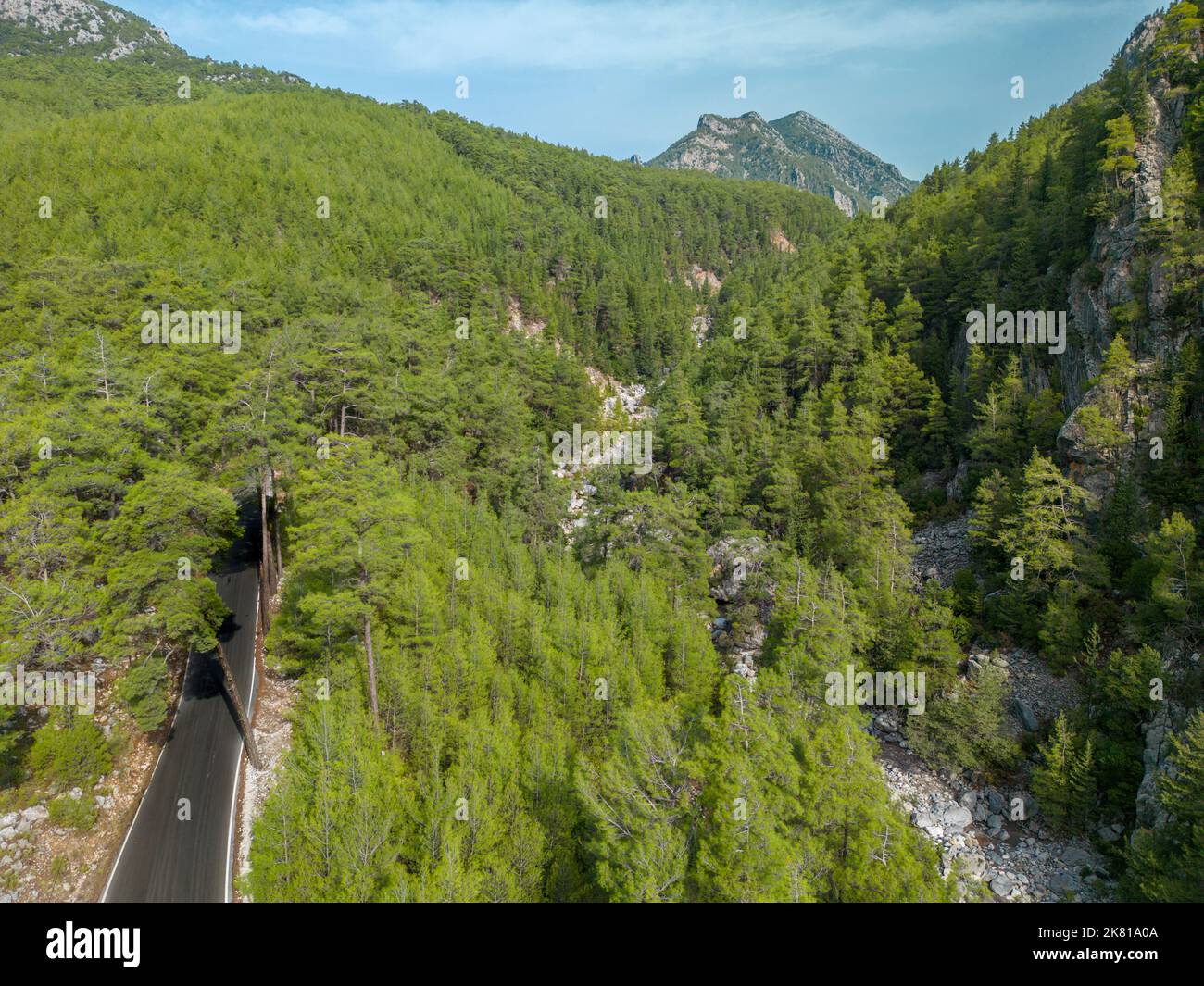 Aerial top view asphalt road hi-res stock photography and images - Alamy