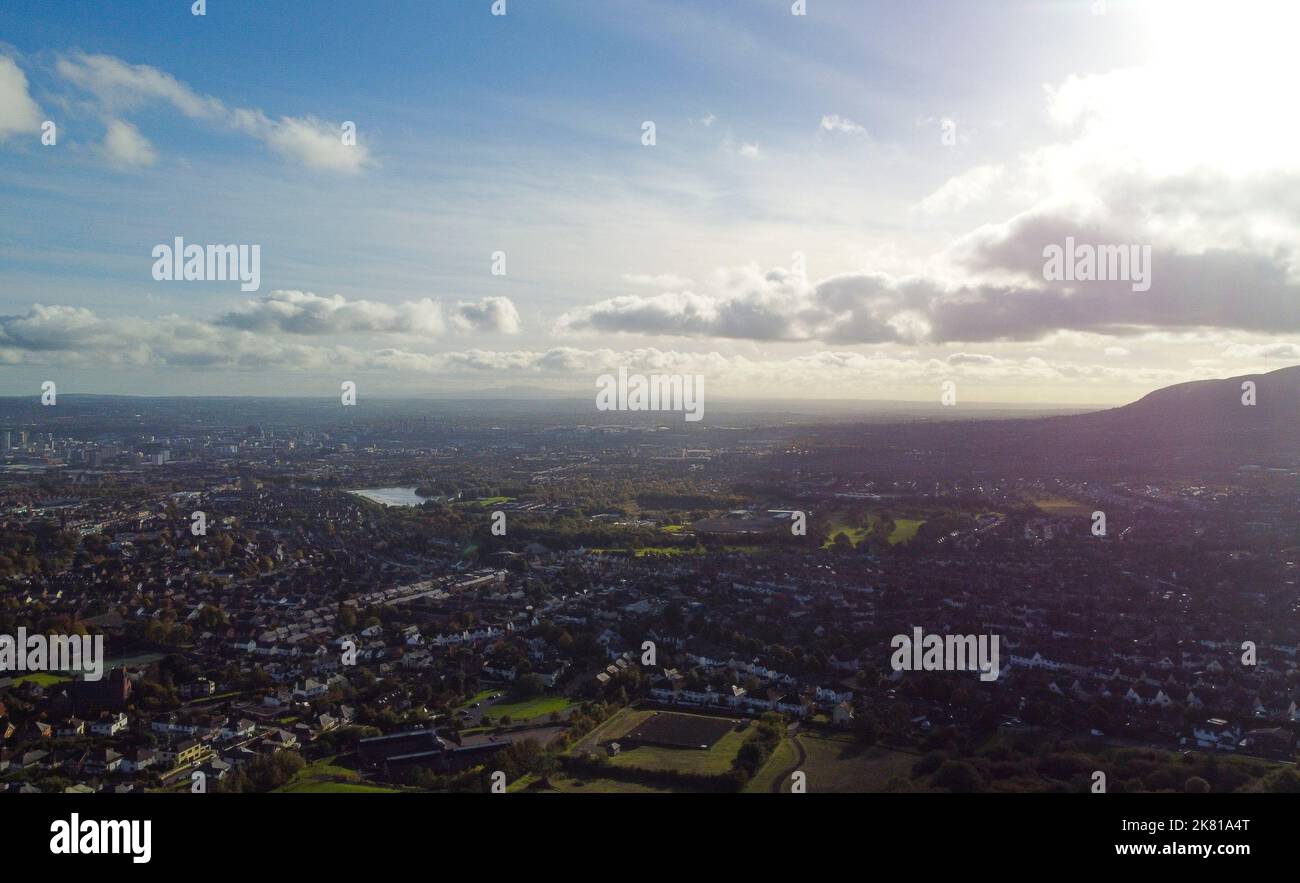 An aerial view of Belfast city from Belfast castle Stock Photo - Alamy