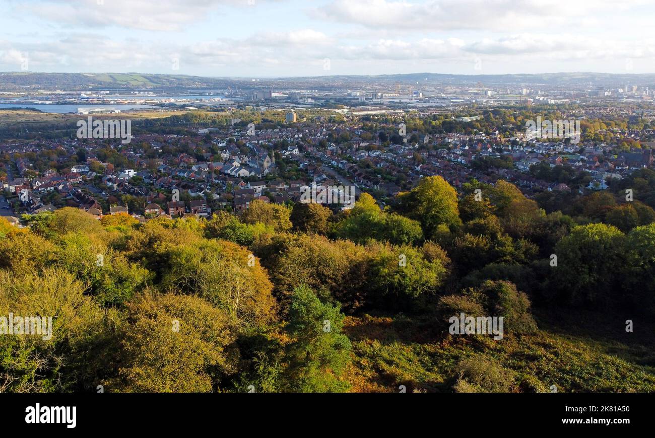 An aerial view of Belfast city from Belfast castle Stock Photo - Alamy