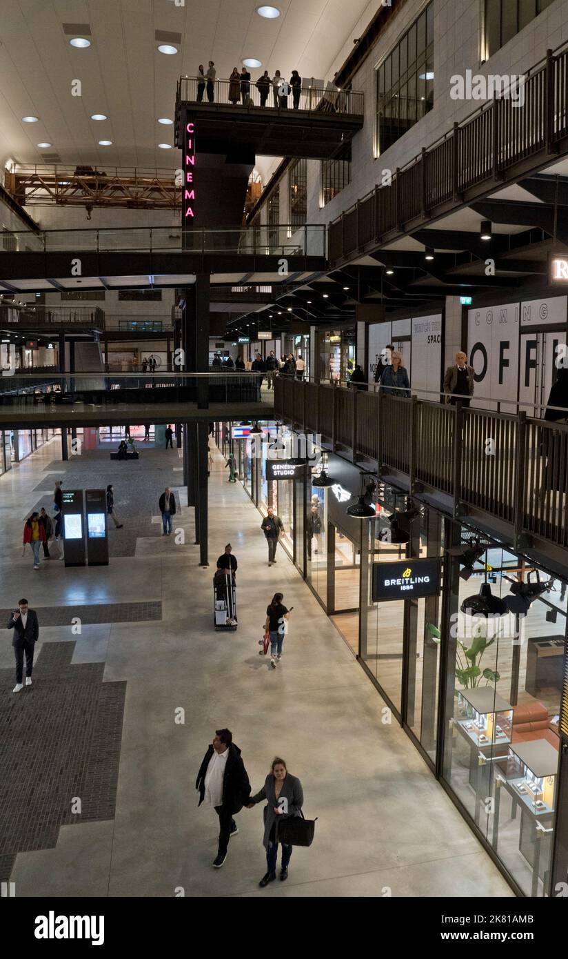 Visitors to recently re-opened Battersea Power Station and the public ...