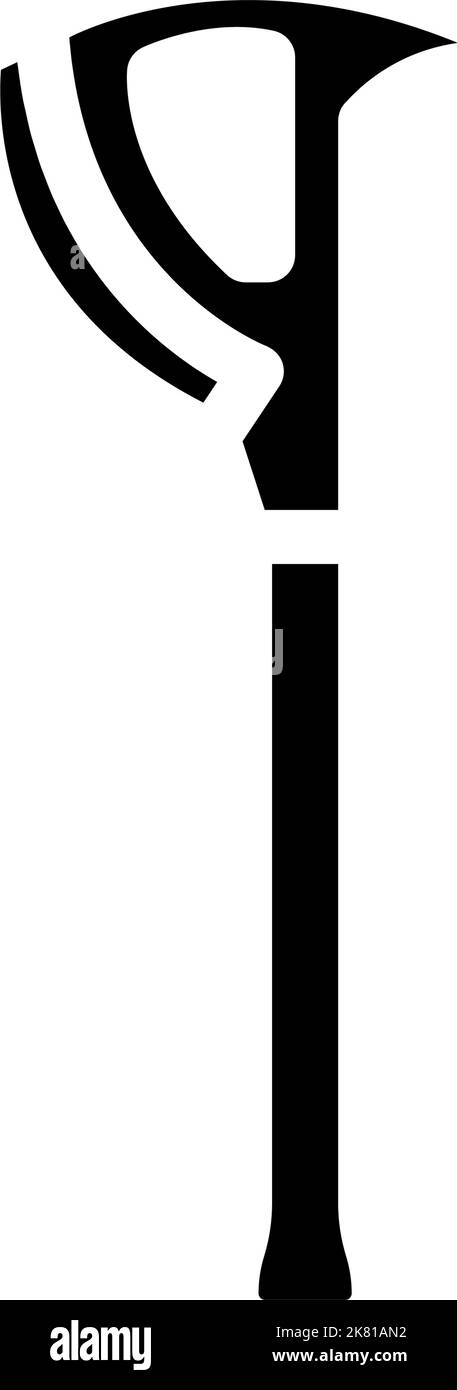 crash axe tool glyph icon vector illustration Stock Vector Image & Art ...