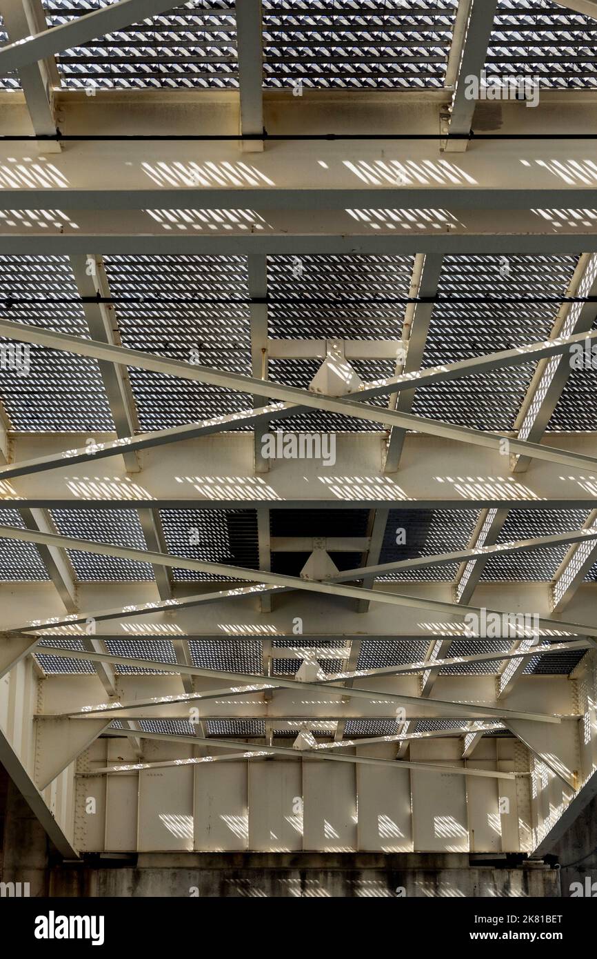 A vertical shot of a white metal mash ceiling Stock Photo - Alamy