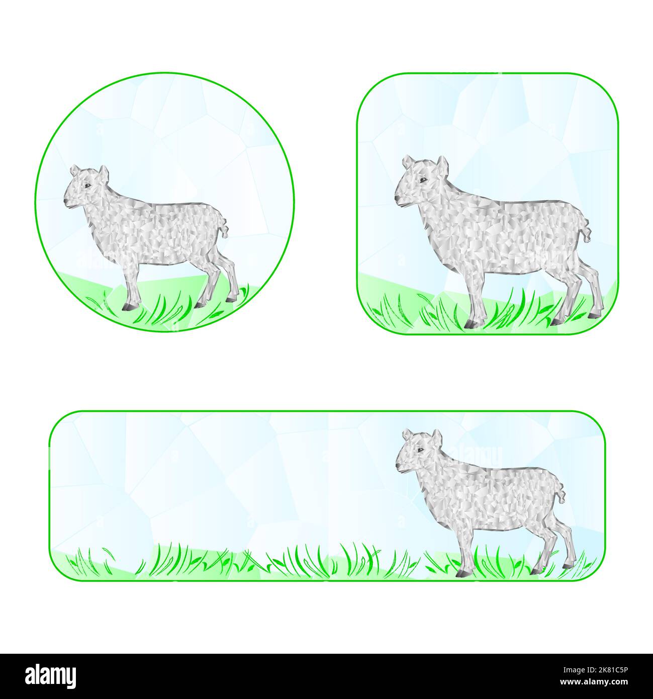 Banner Easter lamb polygons vector illustration Stock Vector Image ...